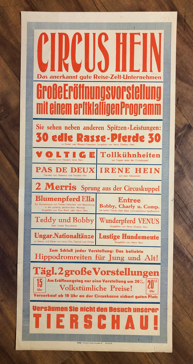 Circus Hein, 1956 – Vintage Magazine Company