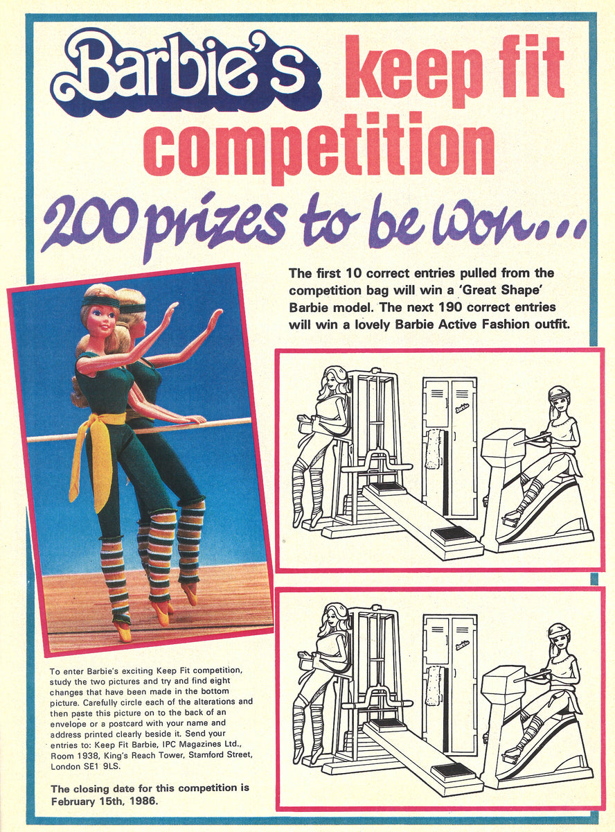 Barbies Keep Fit Competition 1986 Art Print – Vintage Magazine Company
