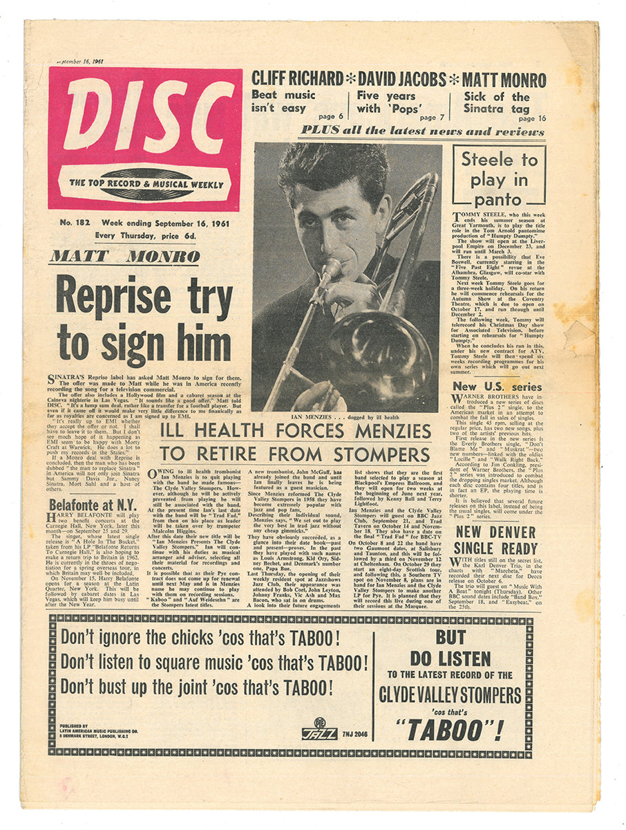 Disc No 182 Sept 16 1961 – Vintage Magazine Company