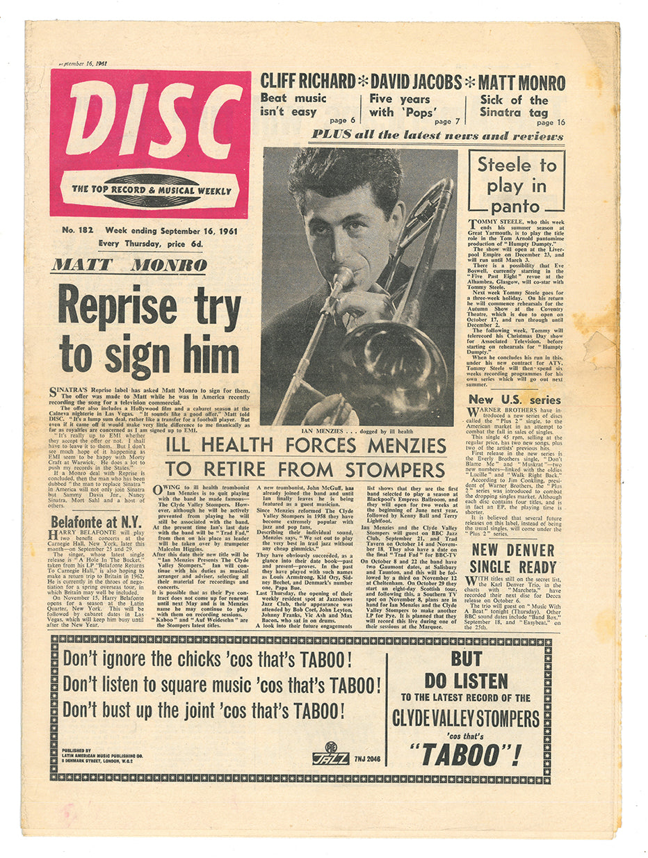 Disc No 182 Sept 16 1961 – Vintage Magazine Company