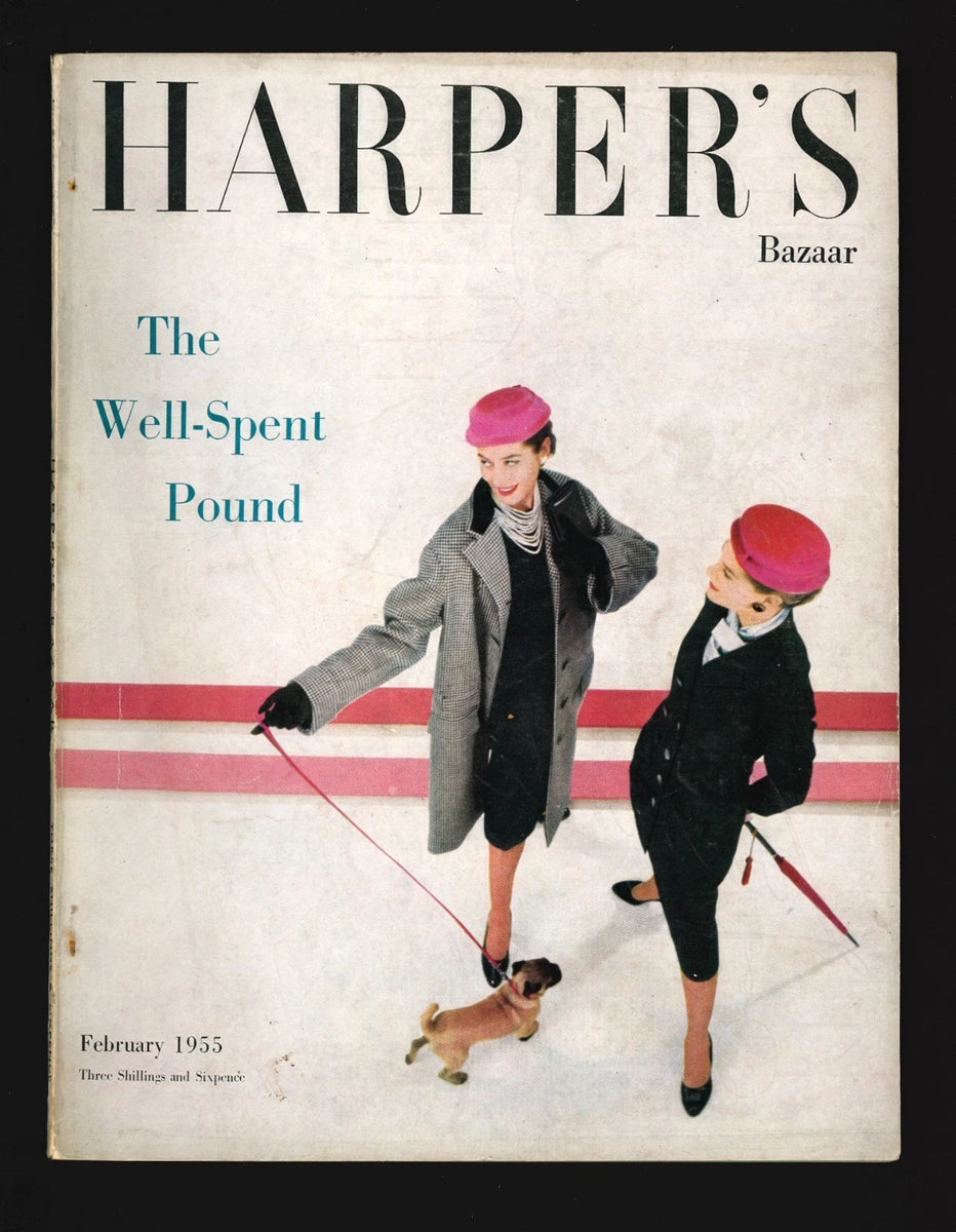 Harpers Bazaar Feb 1955 – Vintage Magazine Company