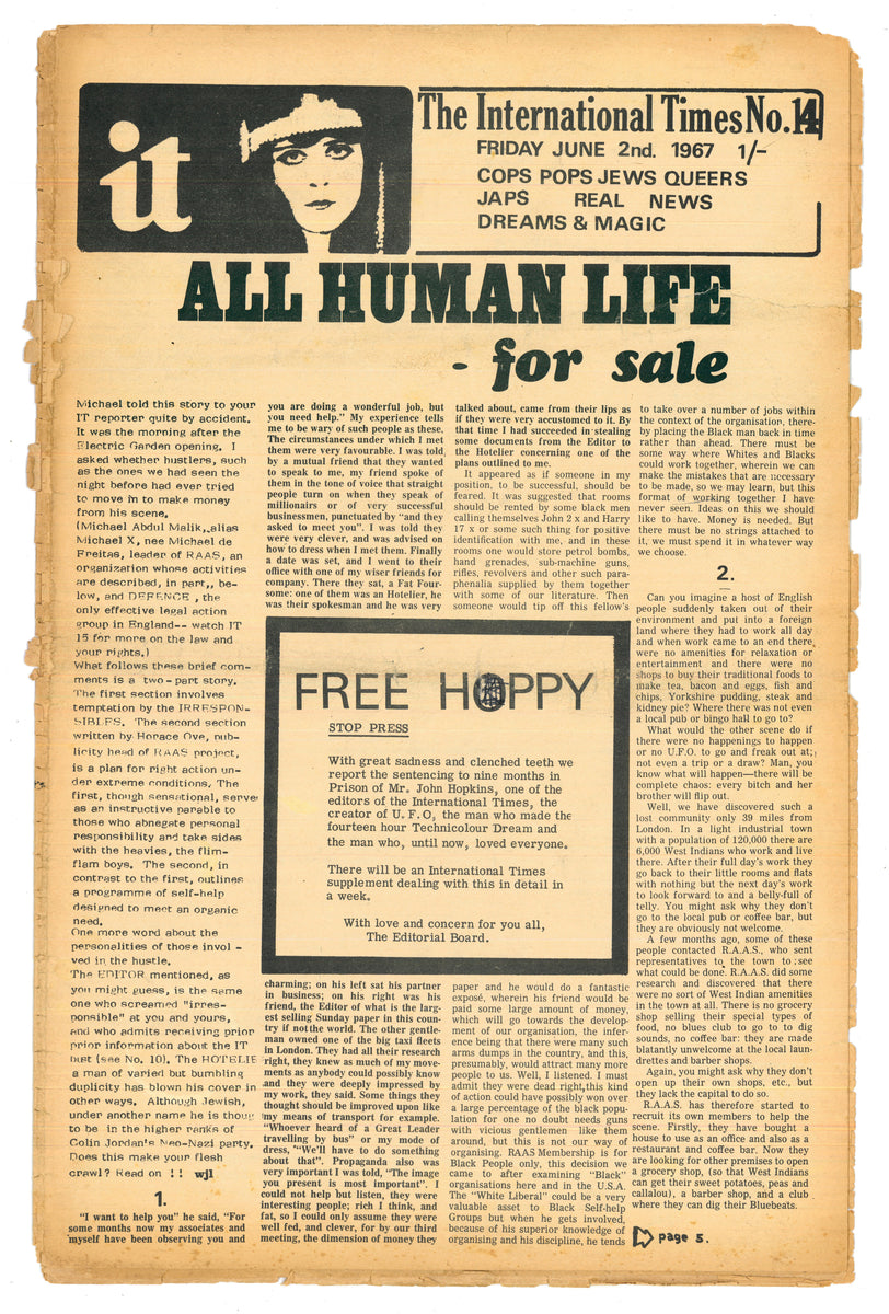 International Times No 14 June 2 1967 – Vintage Magazine Company
