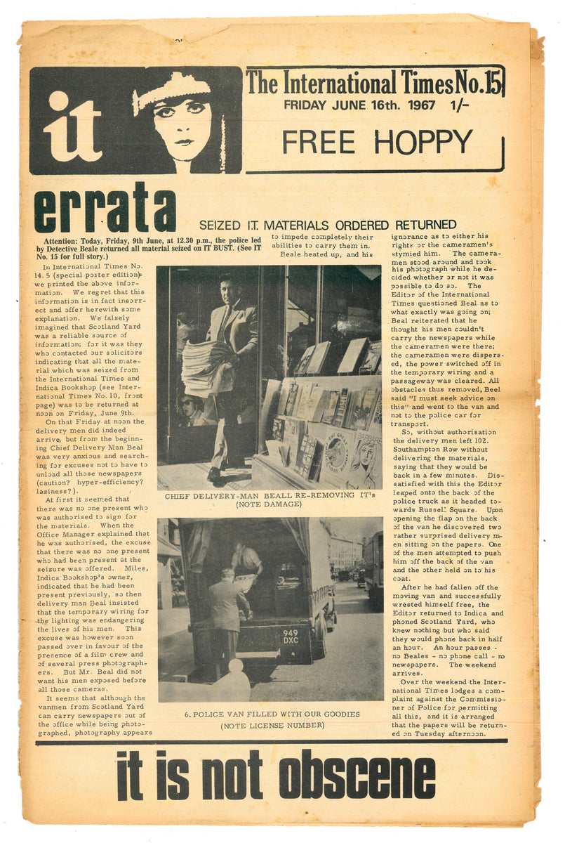 International Times No 15 June 16 1967 – Vintage Magazine Company