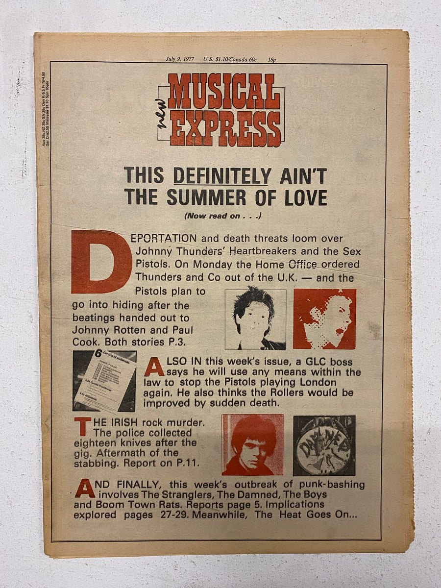 NME July 9 1977 – Vintage Magazine Company