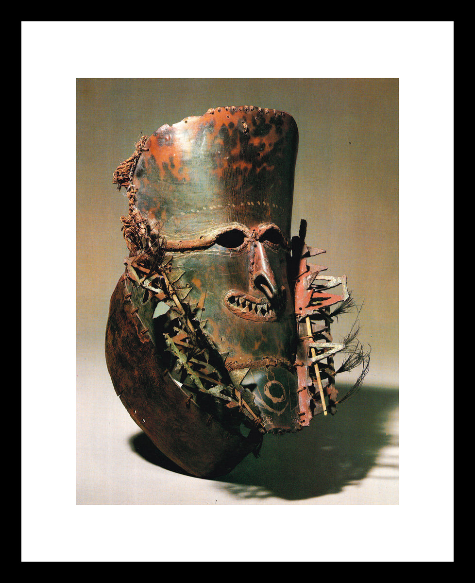 Torres Straits Turtleshell Mourners Mask Window Mounted Tear sheet ...