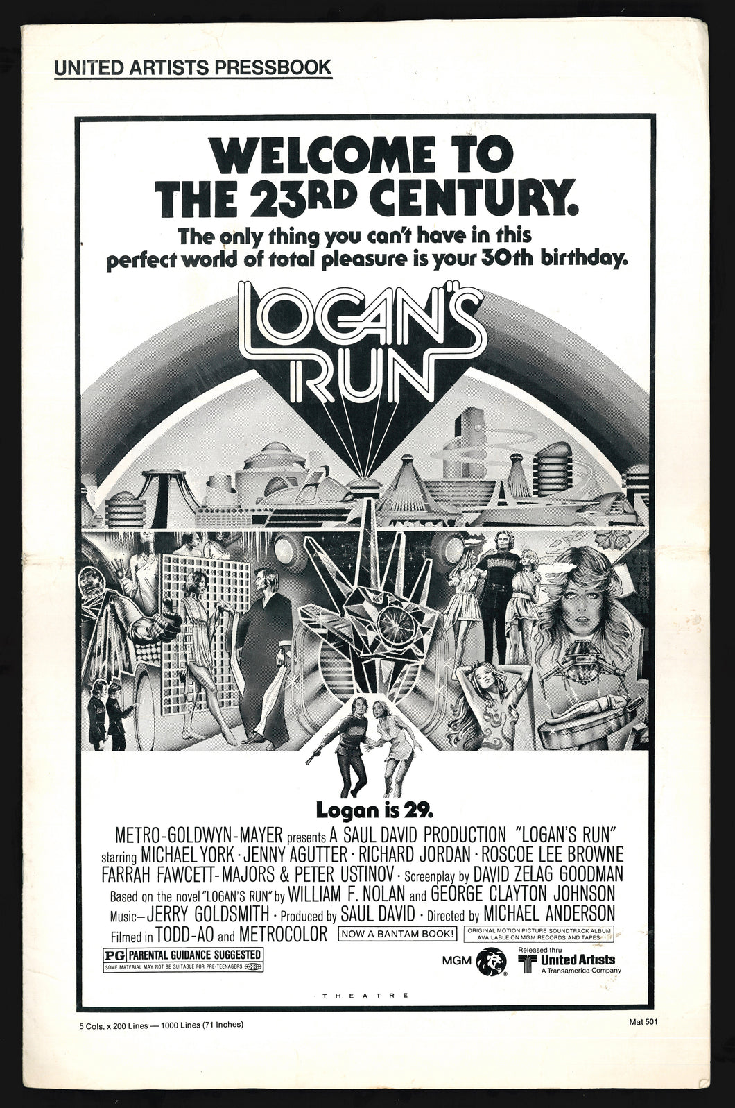 Logan's Run, 1976 Press Kit – Vintage Magazine Company