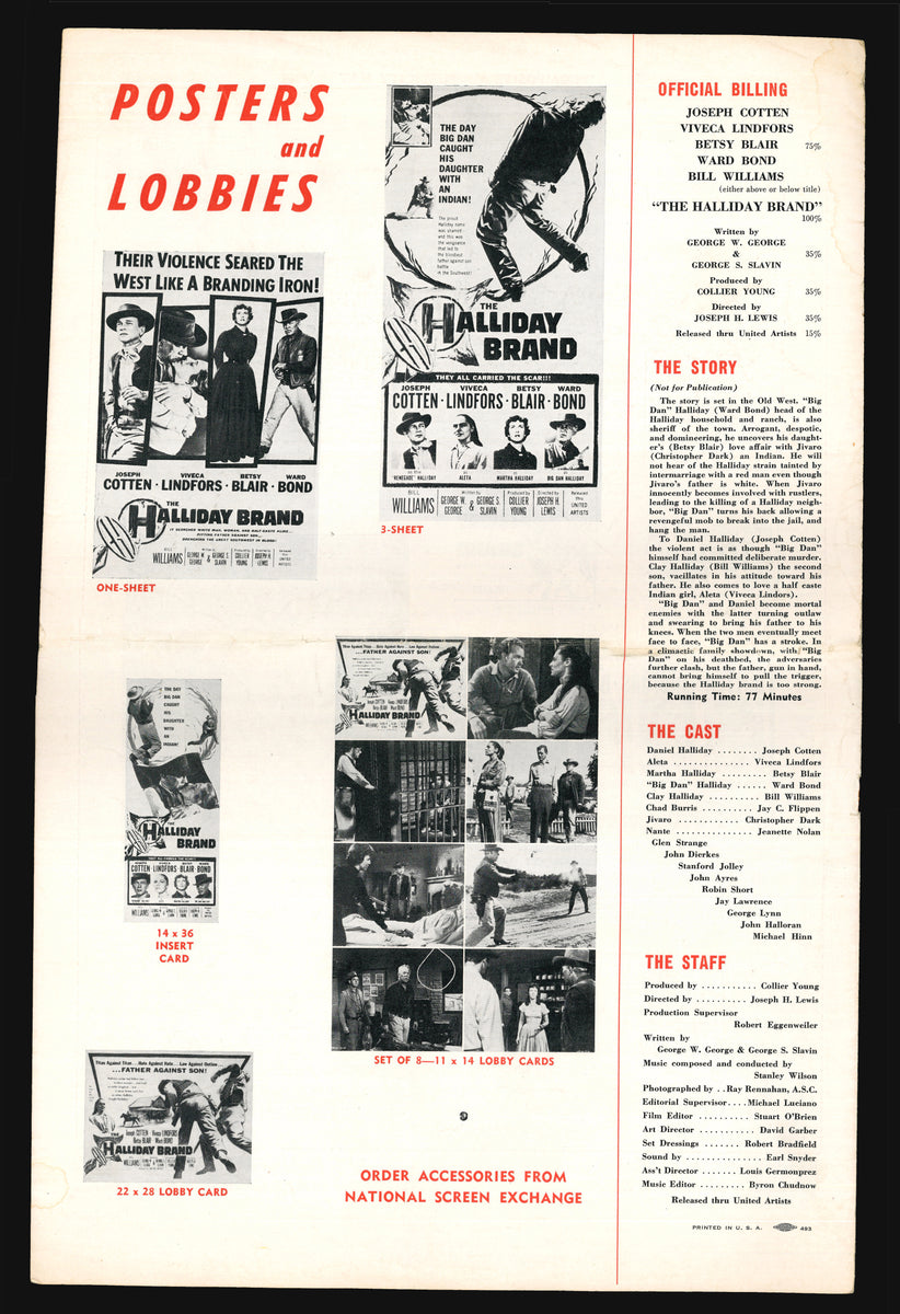 Halliday Brand, 1957 Press Kit – Vintage Magazine Company