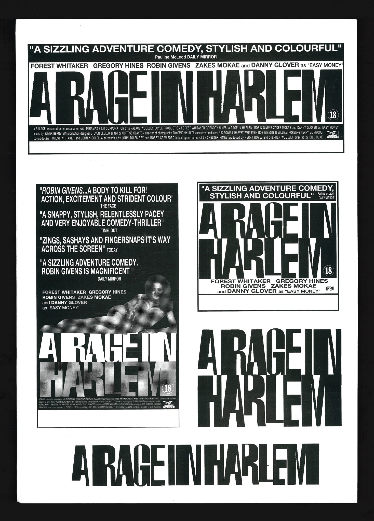Rage In Harlem, 1991 Press Kit – Vintage Magazine Company