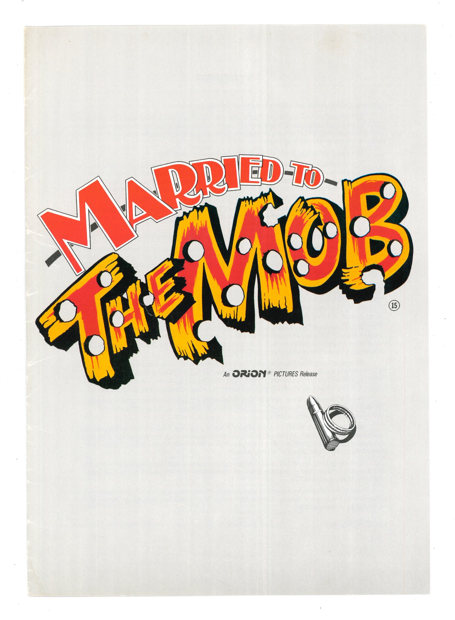Married To The Mob, 1988 Press Kit – Vintage Magazine Company