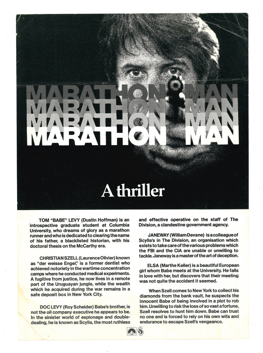 Marathon Man, 1976 Press Kit – Vintage Magazine Company