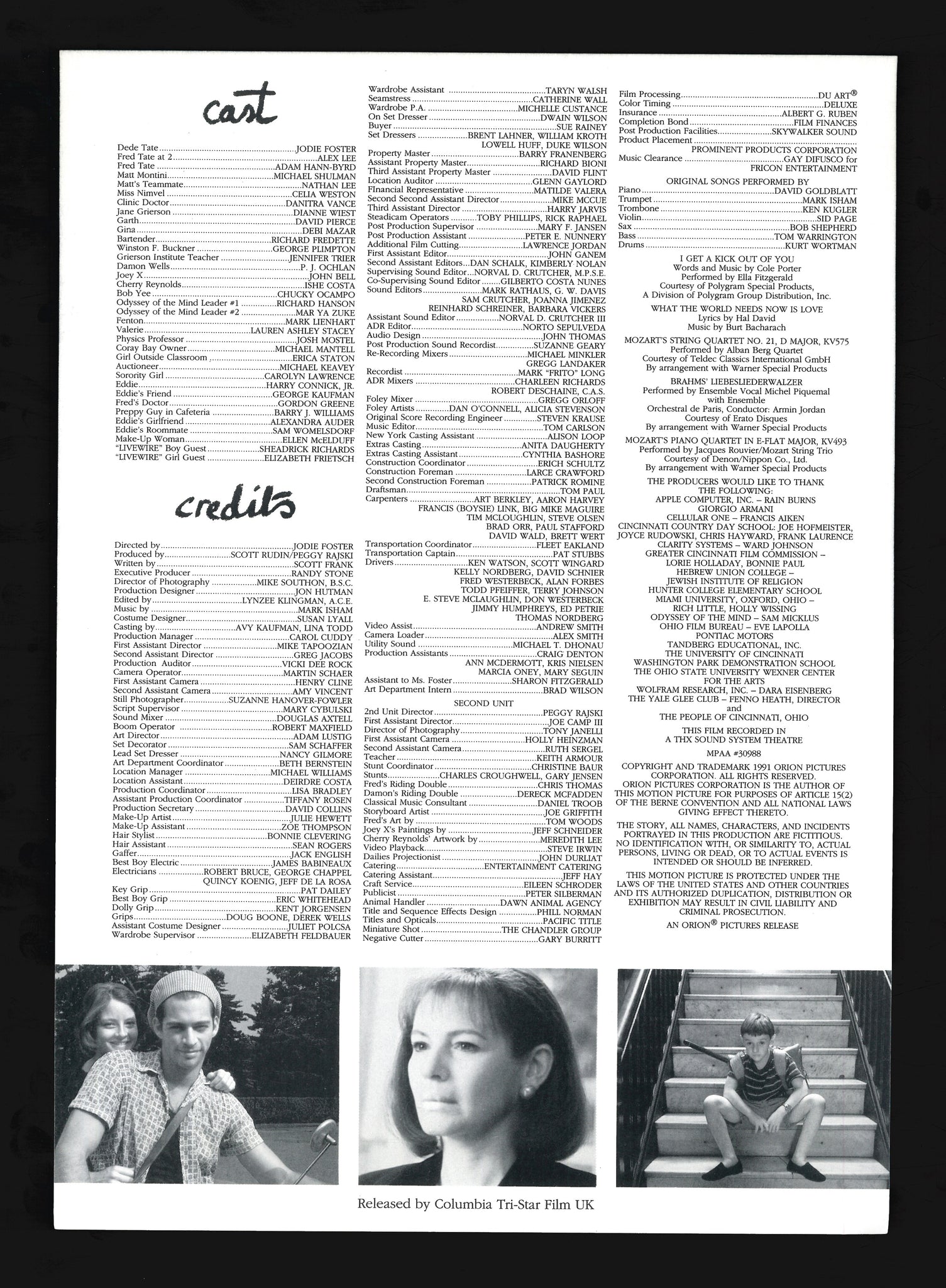 Little Man Tate, 1991 Press Kit – Vintage Magazine Company