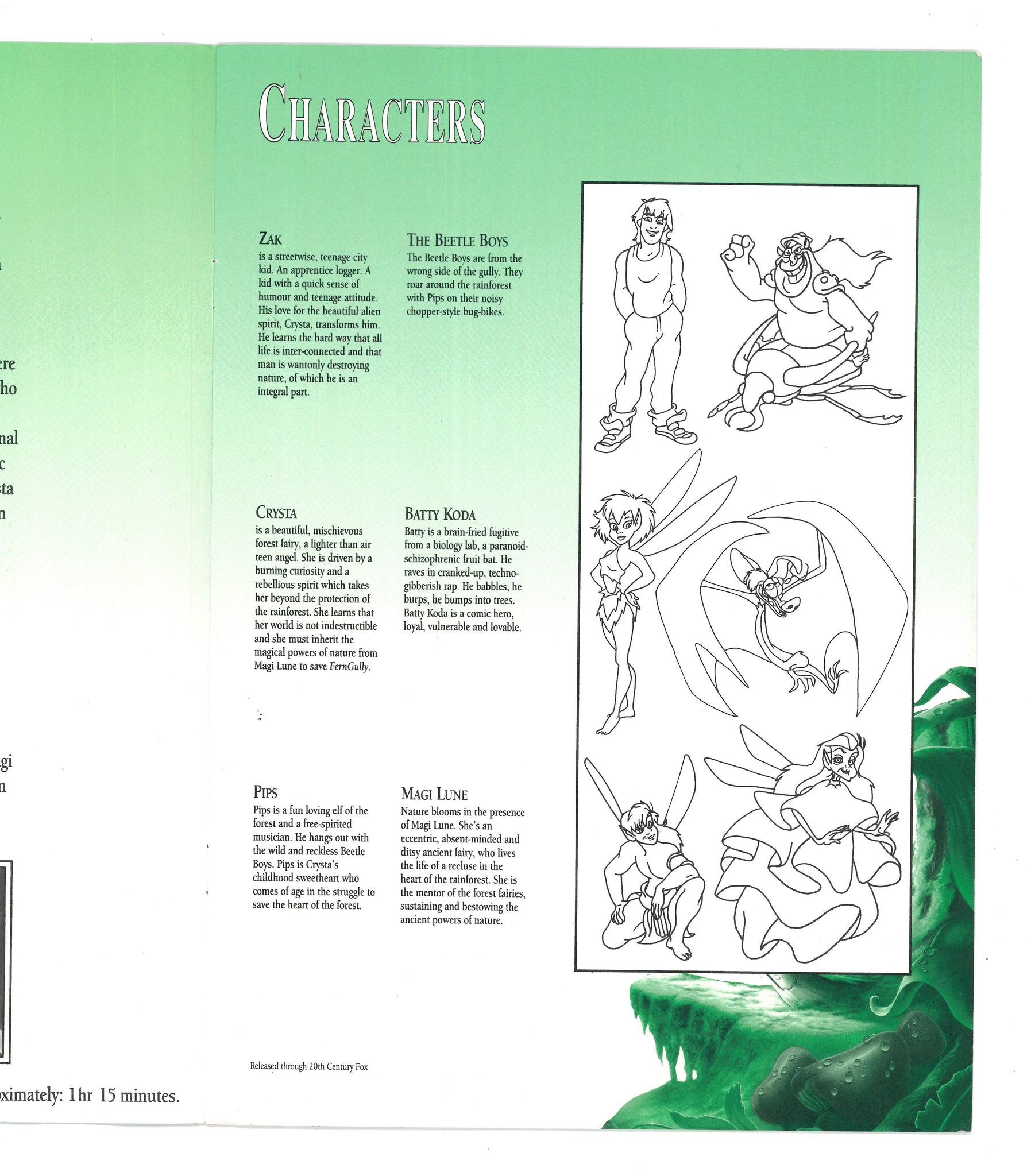 FernGully: The Last Rainforest, 1992 Press Kit – Vintage Magazine Company