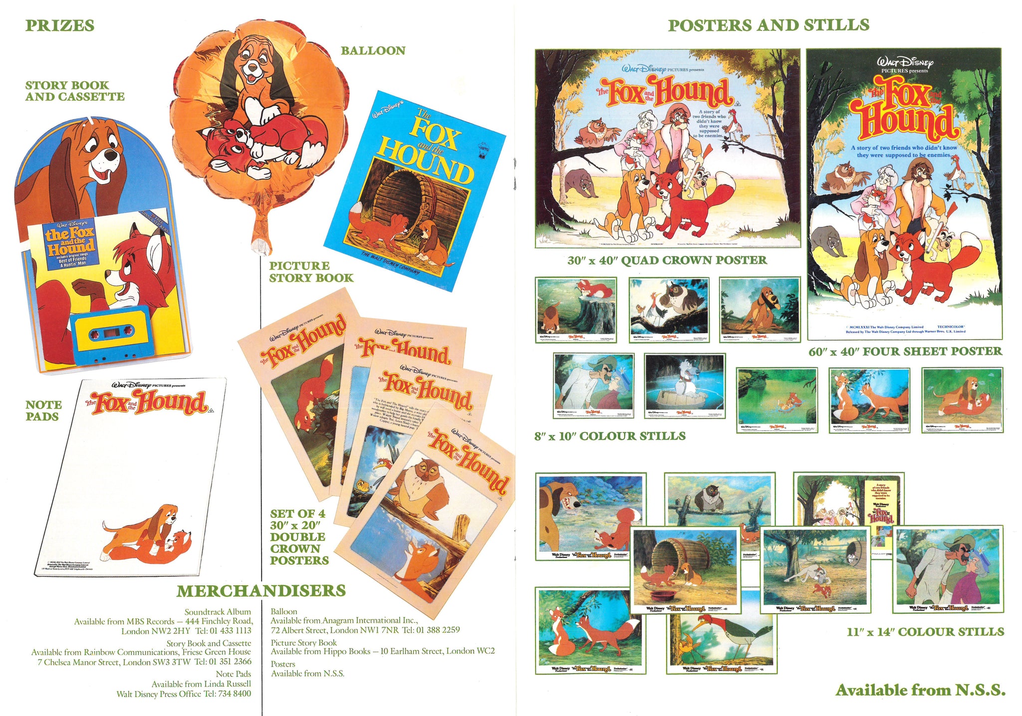 Fox and the Hound, 1981 Press Kit – Vintage Magazine Company