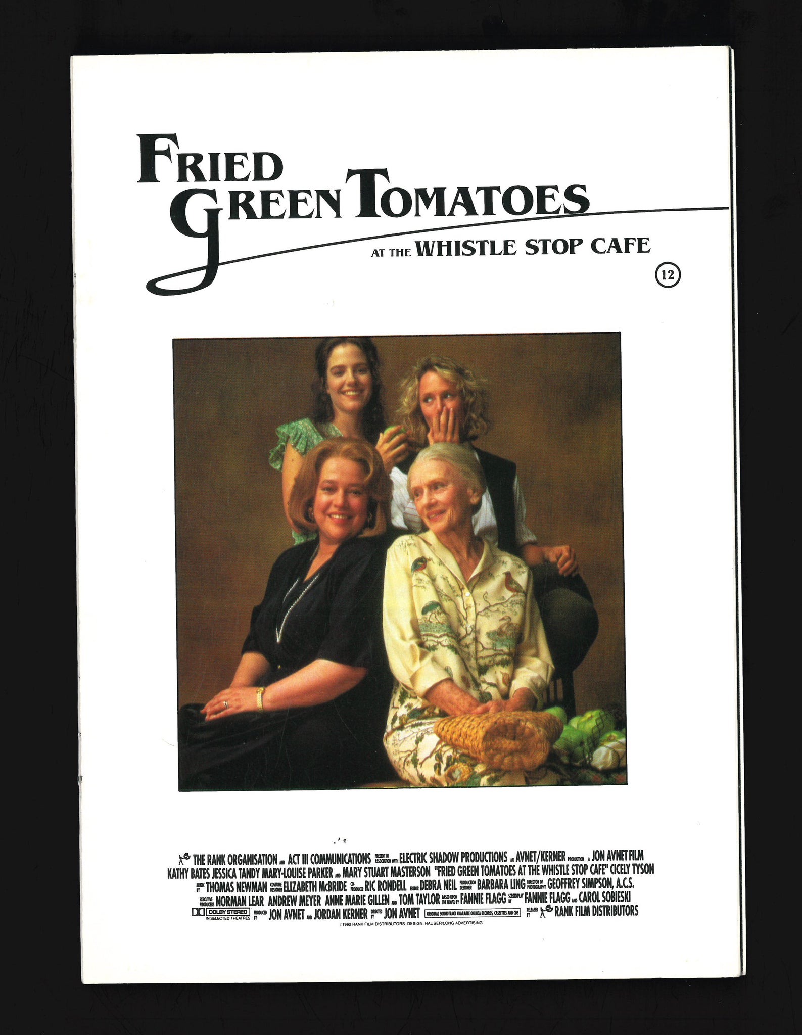 Fried Green Tomatoes at the Whistle Stop Cafe, 1991 Press Kit – Vintage ...