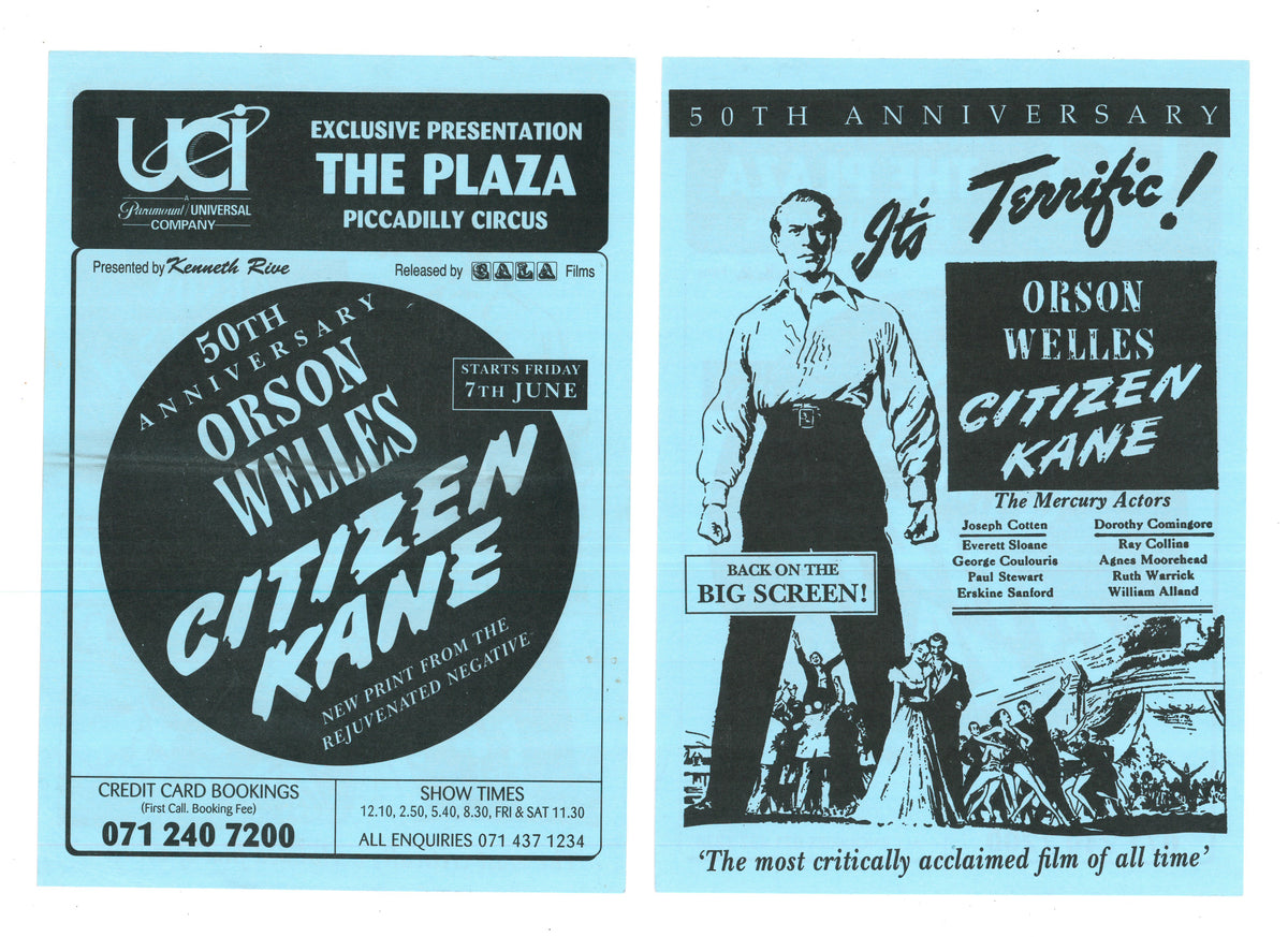Citizen Kane, 1991 RR Press Kit (2) – Vintage Magazine Company