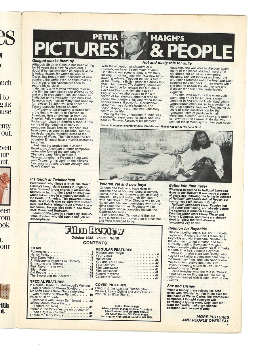 Film Review Oct 1982 – Vintage Magazine Company