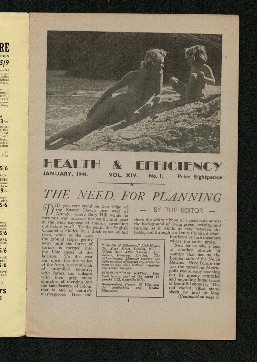 Health and Efficiency Jan 1944 – Vintage Magazine Company