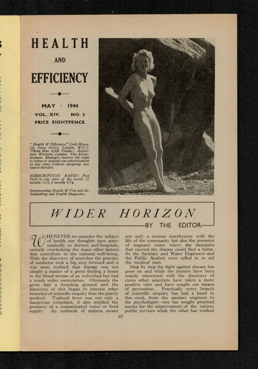 Health and Efficiency May 1944 – Vintage Magazine Company