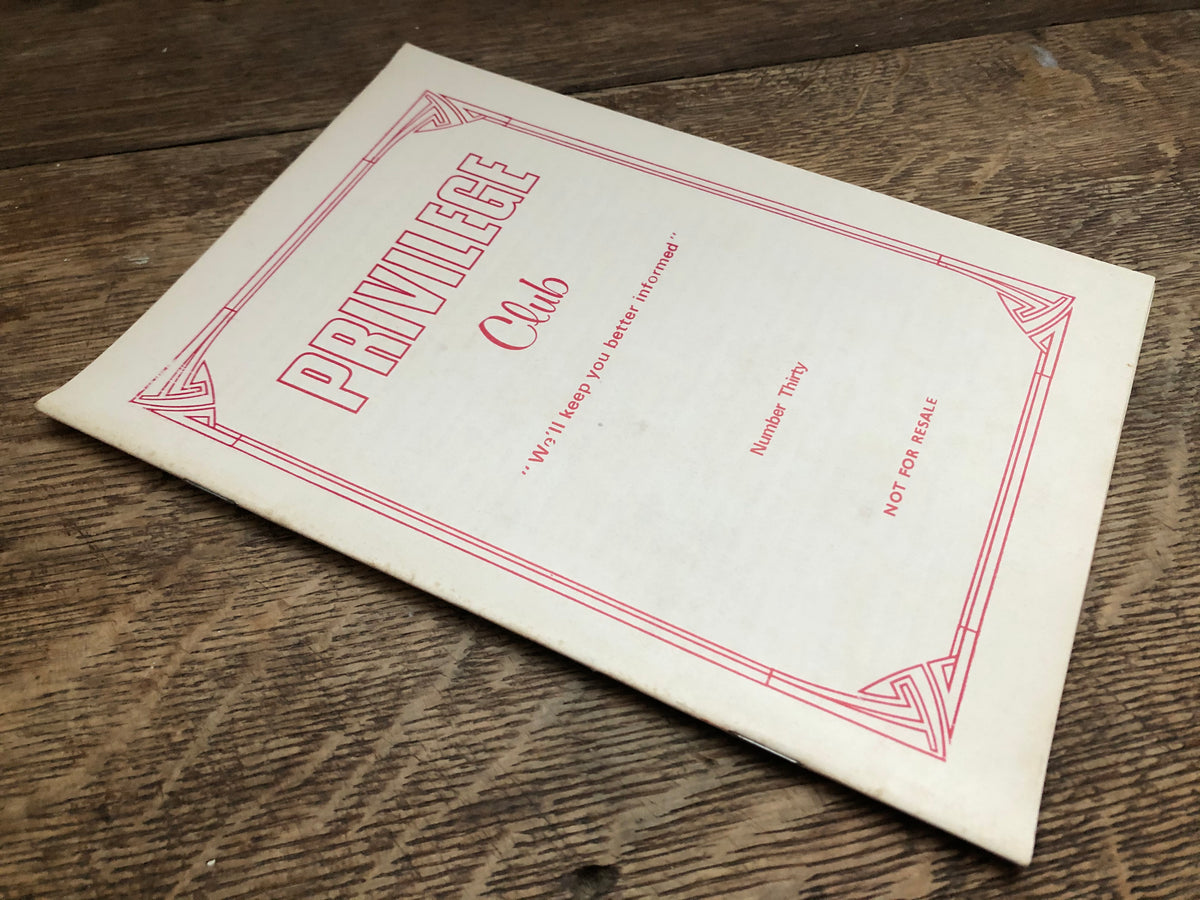 Privilege Club No 30 – Vintage Magazine Company