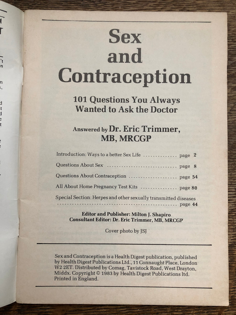 Sex and Contraception No 4 – Vintage Magazine Company