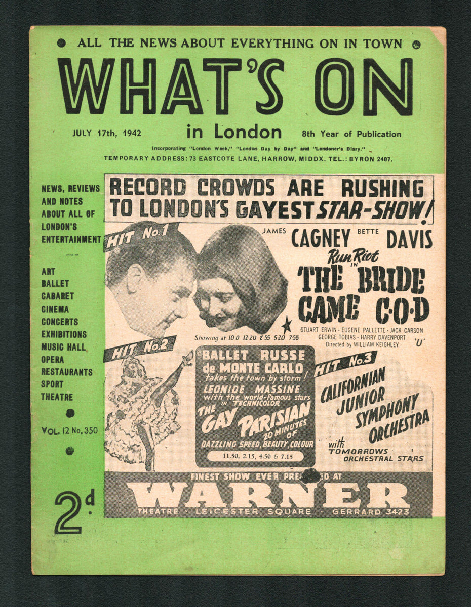 Whats on in London No 350 July 17 1942 – Vintage Magazine Company